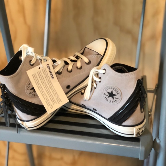 Converse | Shoes | Chuck Taylor Tri Zip Suede High Top Sneaker | Poshmark
